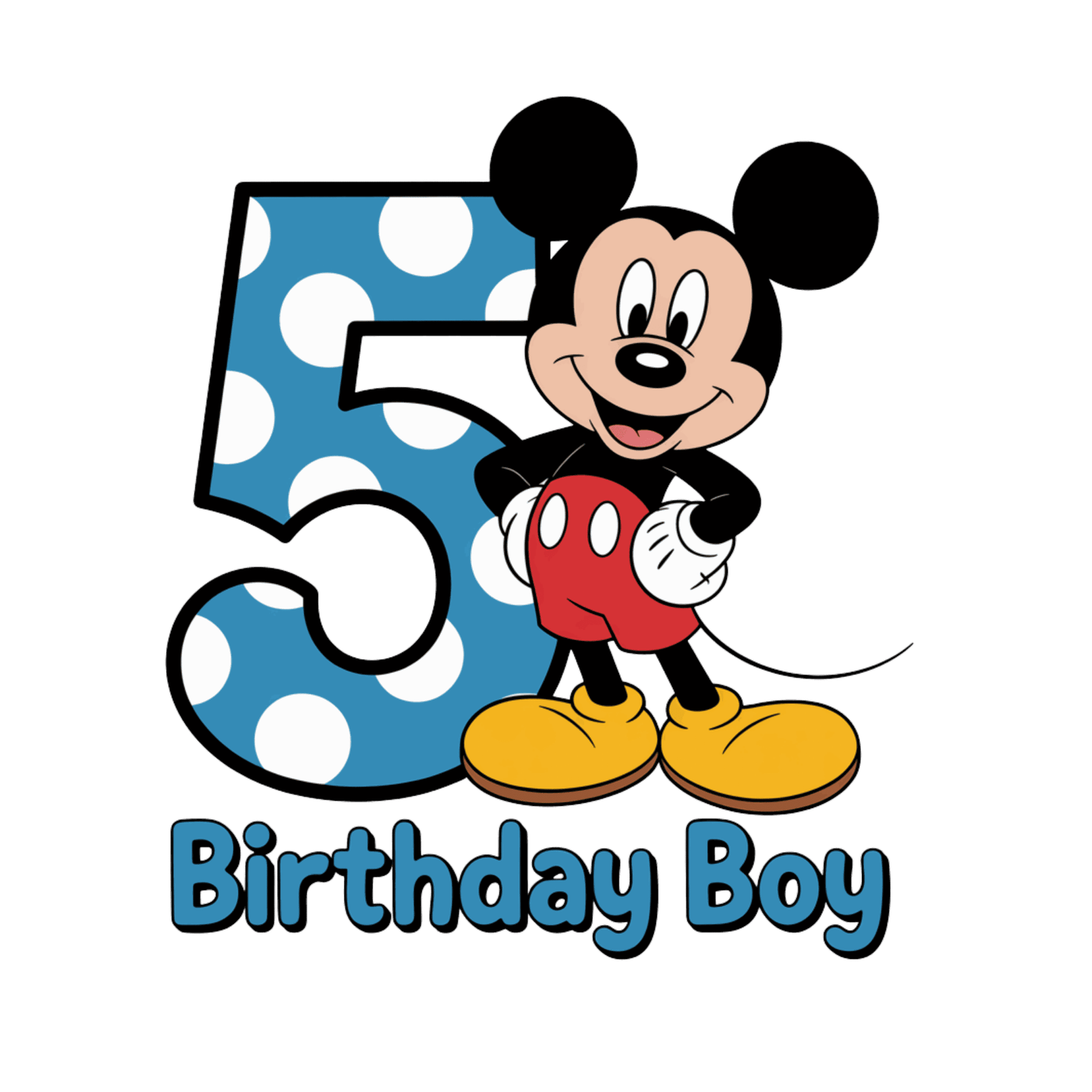 mickey mouse numero 5 png - pngtotal.com
