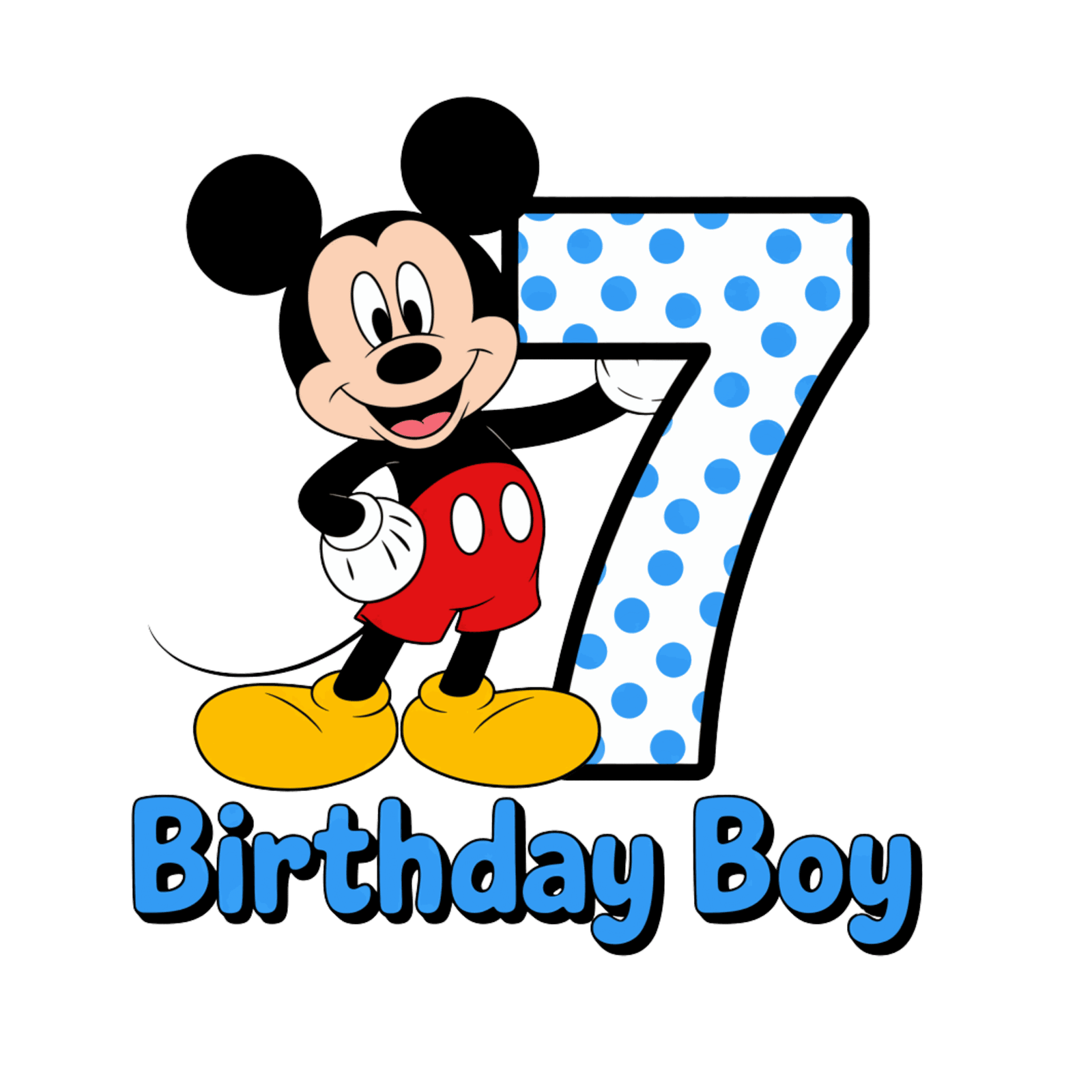 mickey mouse numero 7 png - pngtotal.com