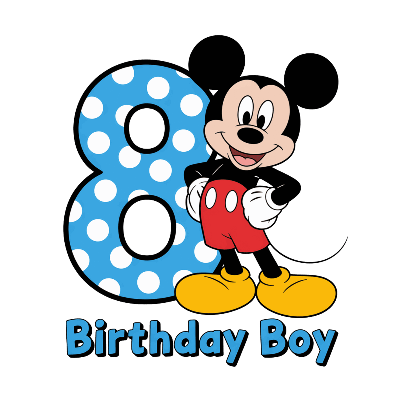 mickey mouse numero 8 png - pngtotal.com